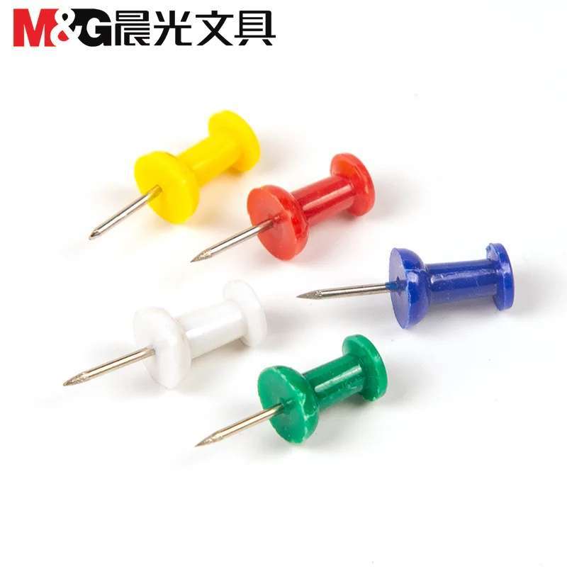 Jual Push Pin Jarum Tekan M&g Office Color Push Pins 35pcs/box Abs916dp ...