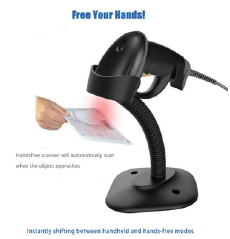 Jual BARCODE SCANNER 2D VSC BS-895 QR CODE EFAKTUR + STAND AUTO SENSE ...