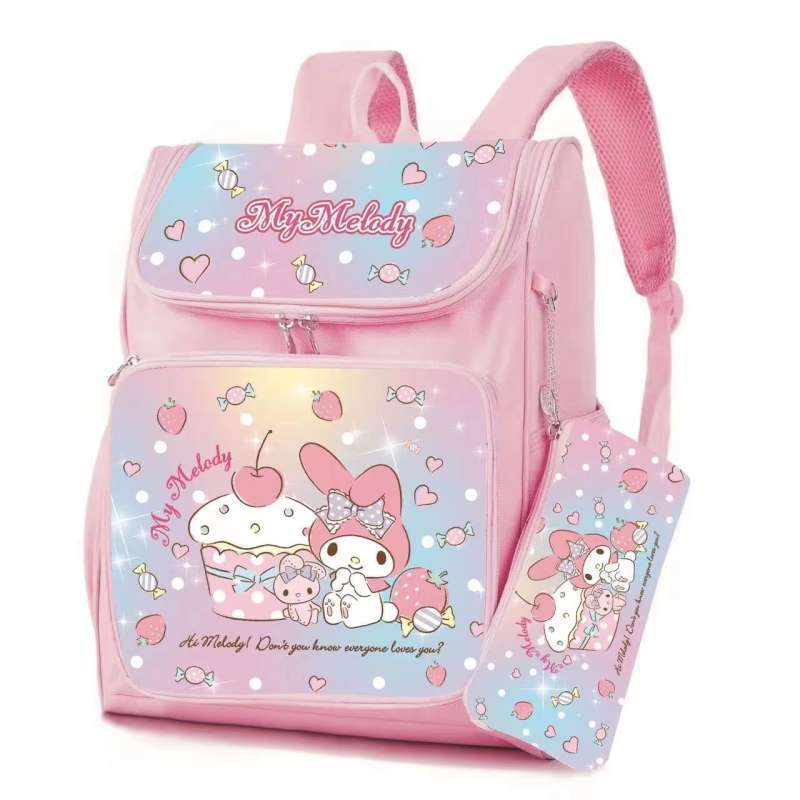 Jual Tas Ransel Sekolah Cinnamoroll Melody Kuromi Free Kotak Pensil Sanrio Backpack Bag Anak ...