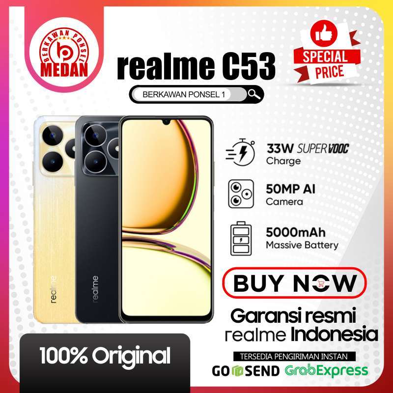 Jual realme C53 -33W SUPERVOOC Charge | 5000 mAh Battery | NFC|50MP di Seller Berkawan Ponsel 1 ...