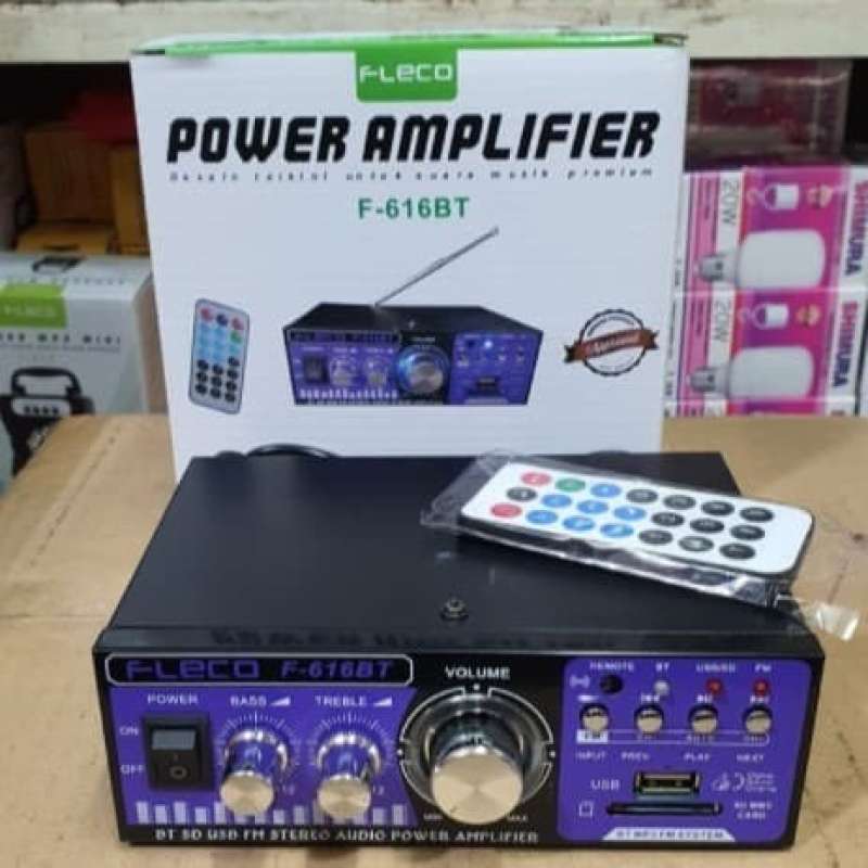 Promo Ampli Fleco F-616 BT Power Amplifier AC DC Bluetooth USB FM SD Mp3 Diskon 23% di Seller ...