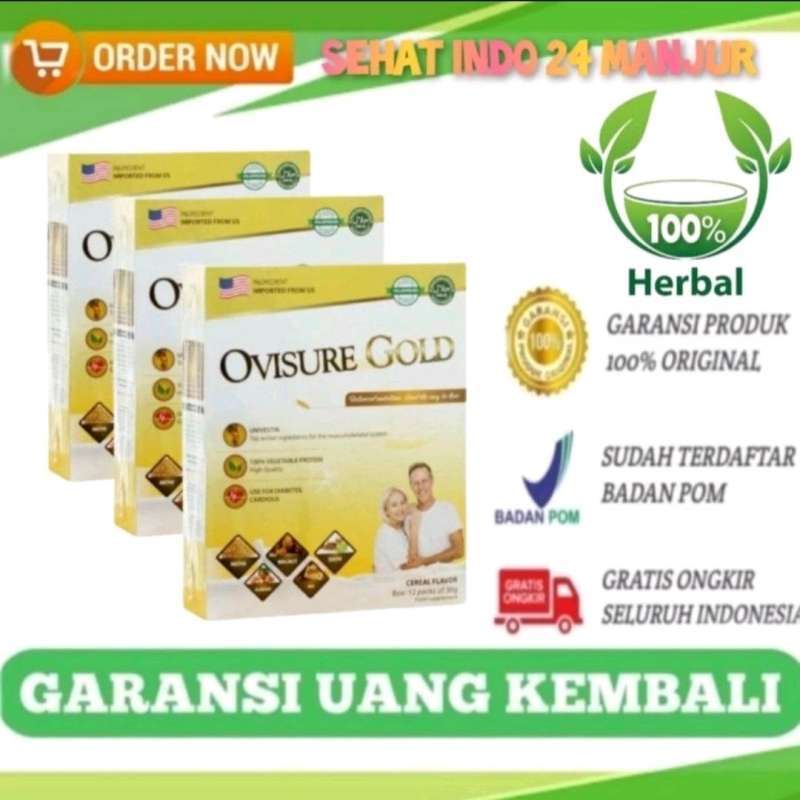 Jual Ovisure Gold Milk Susu Vitamin Tulang Dan Sendi Osteoporosis 12 ...