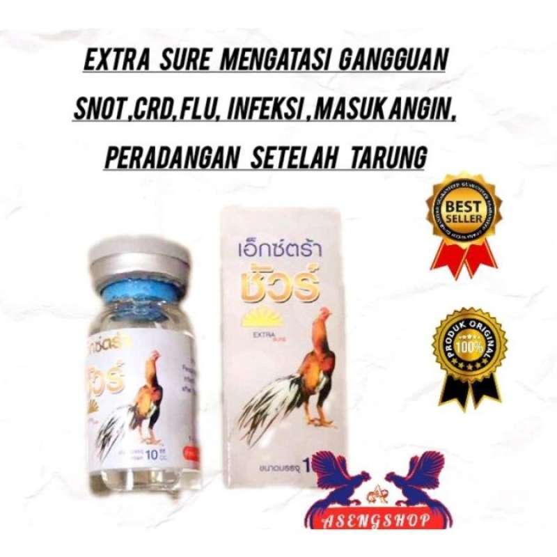 Promo Extra Sure Obat Ayam Import Ori Thailand Extra Sure 10ml ...