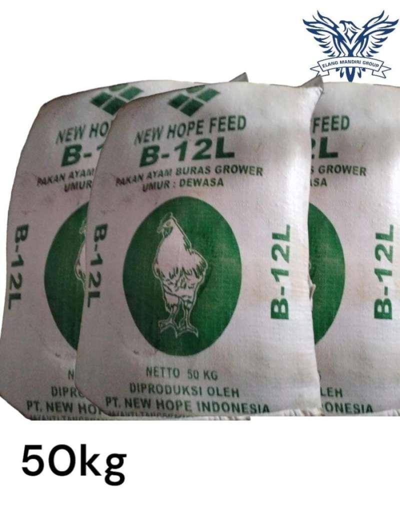 Promo Karungan 50KG B12L NEW HOPE FEED Pakan Ayam Buras Grower Pur Ayam ...