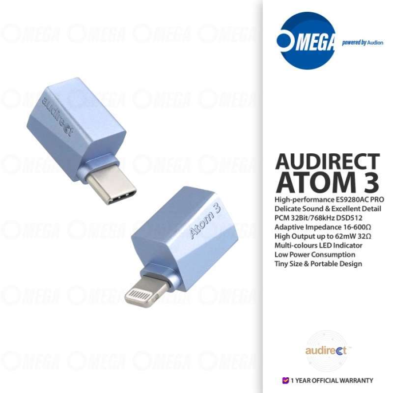 Promo AUDIRECT ATOM3/ATOM 3 ES9280ACPRO 3.5mm USB-C/Lightning Dongle ...
