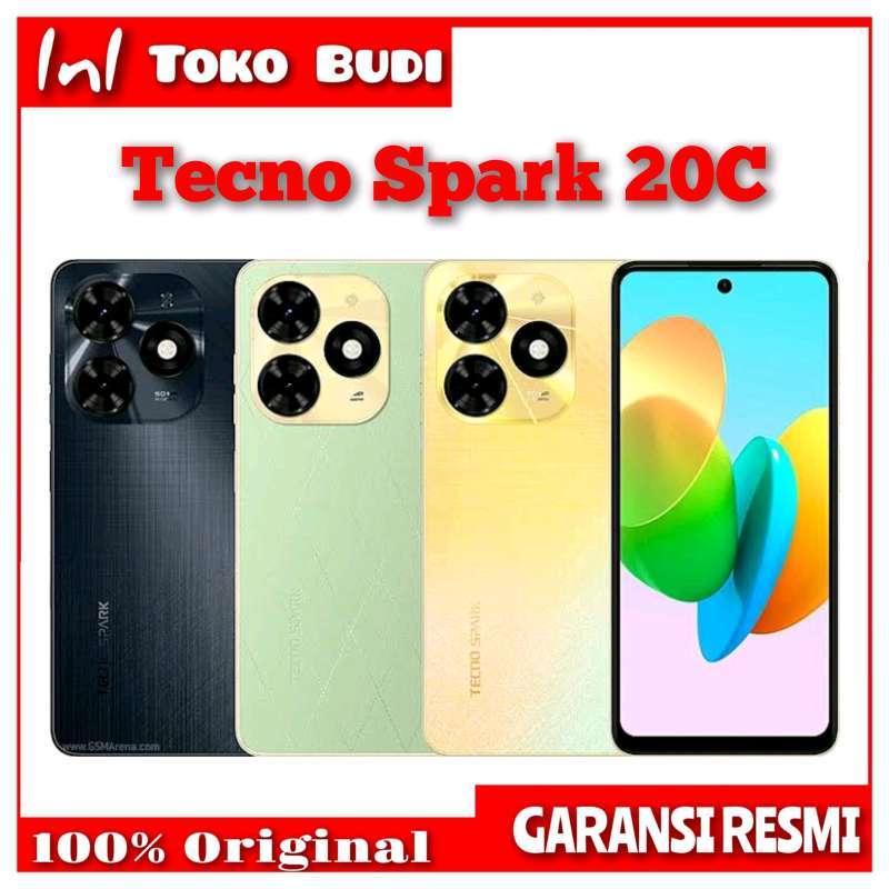Jual Tecno Spark 20C 8/128Gb Garansi Resmi - No Bonus 8/128 Black di Seller Ini Toko Budi ...