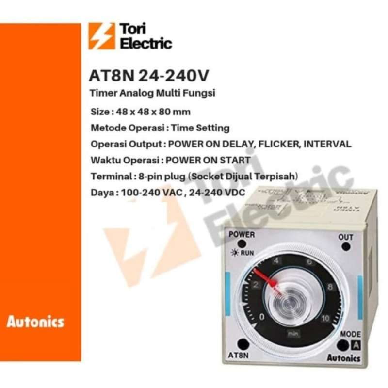 Promo AUTONICS AT8N Analog Timer Plug 8 Pin 100% ORI Diskon 35% di ...