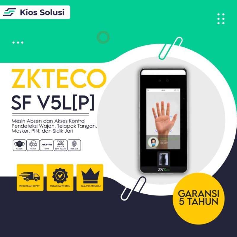 Promo Mesin Absen Wajah Zkteco V5L Series Proxi & Mifare Access Control Terlaris Diskon 4% di ...