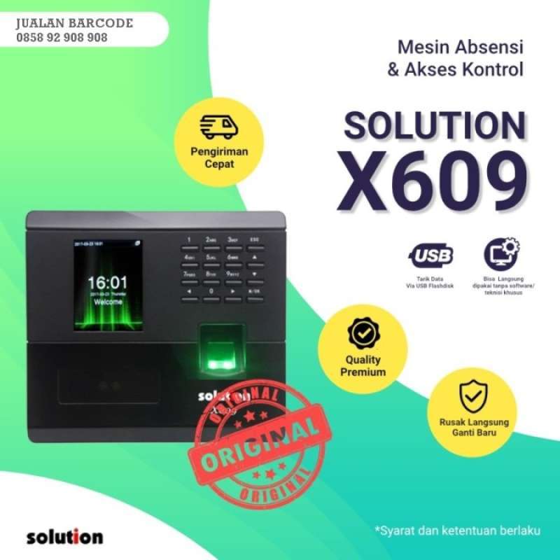 Promo Solution X609 Mesin Absen Fingerprint & Face & Kartu Murah ...