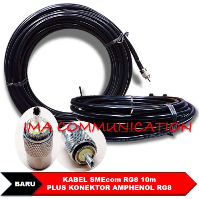 Promo Paket Kabel Rg-8 Smecom 10 Meter Plus Konektor Rg8 Marushin Siap Pakai Terbaru Diskon 10% ...