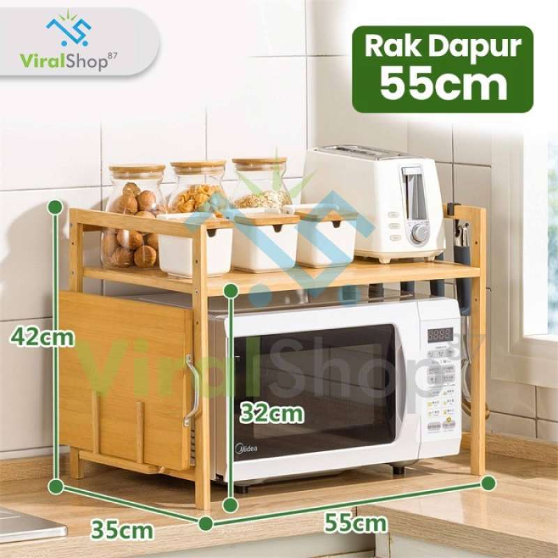 Jual Rak Microwave Rak Susun Minimalis Rak Oven Kayu Rak Dapur Meja ...