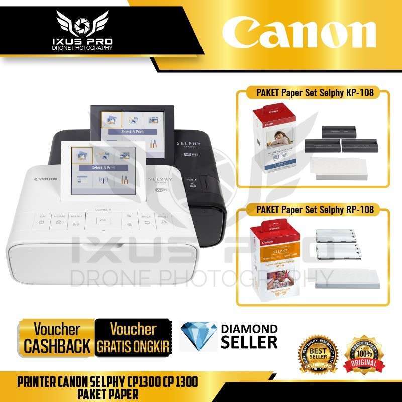 Promo Printer Canon Selphy CP1300 CP 1300 - TANPA PAPER WHITE Diskon 19% di Seller Ixuspro ...