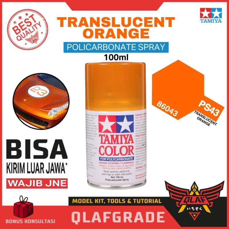 Jual PS-43 TRANSLUCENT ORANGE Tamiya Polycarbonate RC paint PS 43 di ...