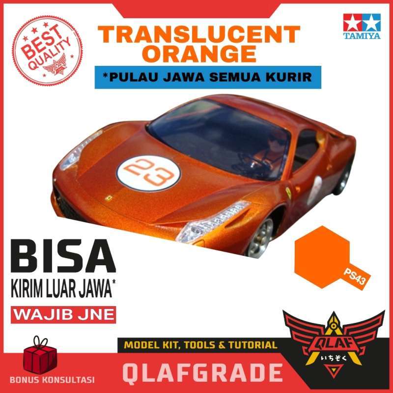 Jual PS-43 TRANSLUCENT ORANGE Tamiya Polycarbonate RC paint PS 43 di ...