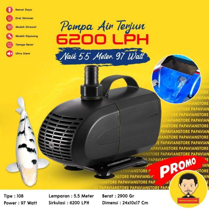 Jual Pompa Air Mesin Filter Celup Sirkulasi Kolam Ikan Koi Aquarium 4 Meter di Seller ...