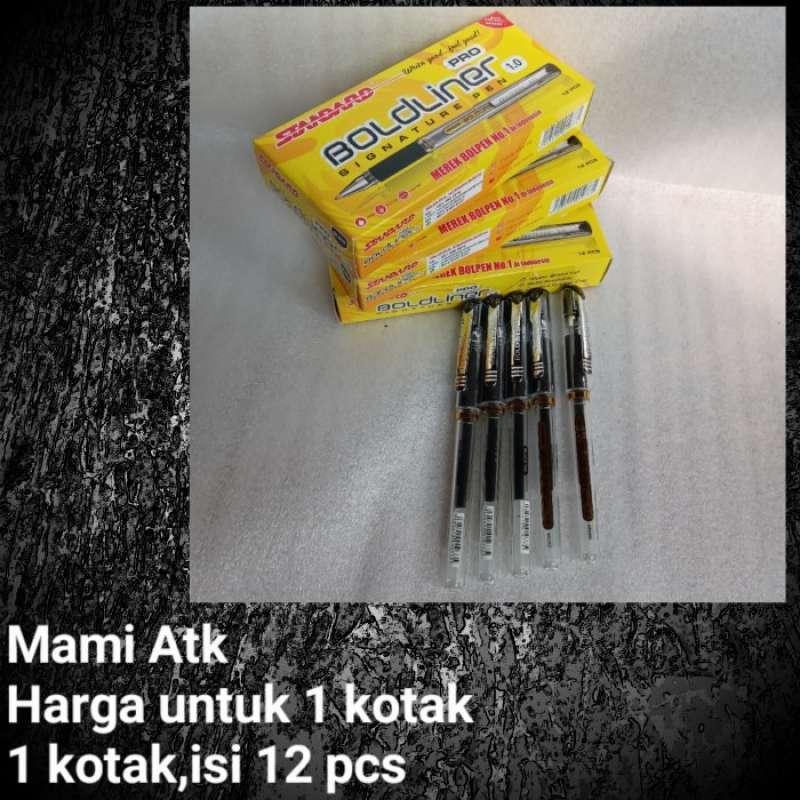 Jual pulpen standard bold liner pro 1.0mm isi 12 pcs. di Seller ...