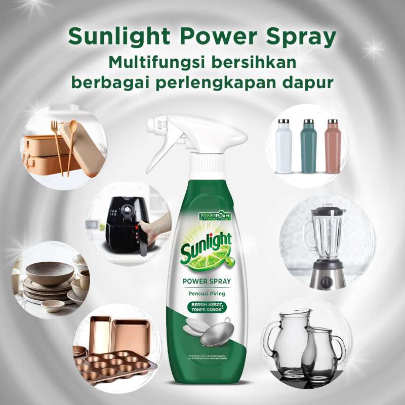 Promo Sunlight Power Spray Pencuci Piring [300 Ml] Diskon 28% Di Seller Unilever Id (home Care ...