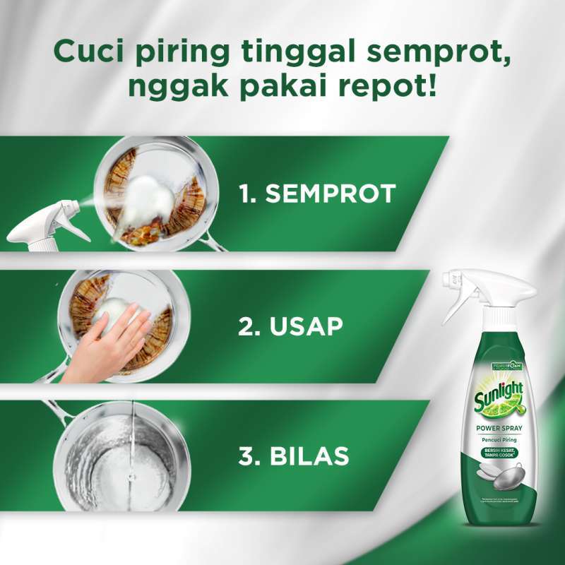Promo Sunlight Power Spray Pencuci Piring [300 Ml] Diskon 28% Di Seller ...