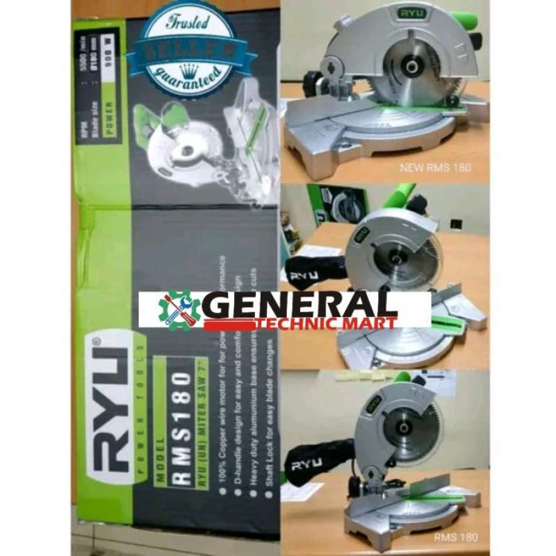 Promo Miter Saw RYU RMS180 RMS 180 Mitersaw 7 inch Mesin Potong ...