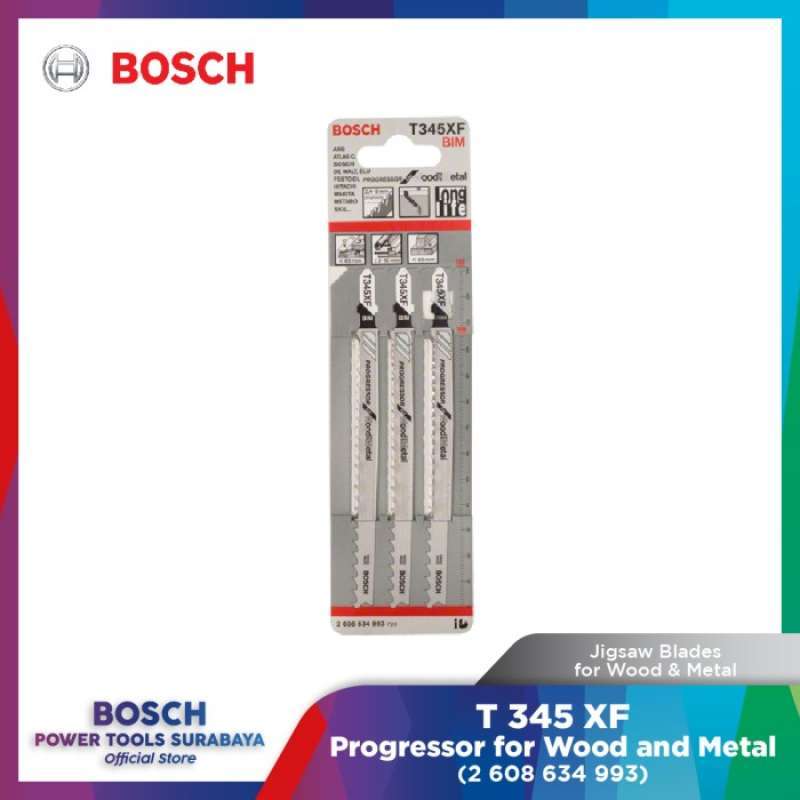 Promo Mata Gergaji Kayu & Besi Bosch Jigsaw Blade T345XF Progressor For ...