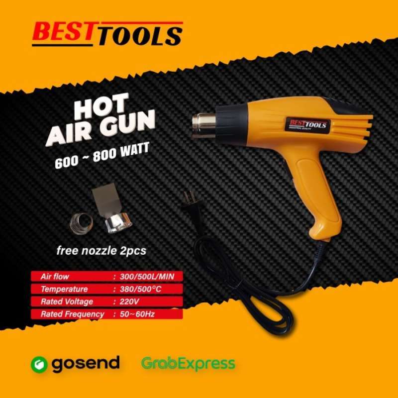 Promo Bonus 2 Nozzle Electric Hot Gun Heat Gun Pistol Pemanas BESTTOOLS ...