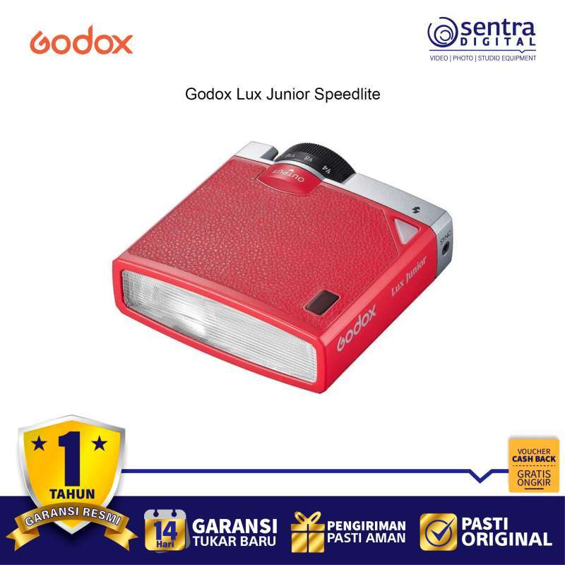 Jual Godox Lux Junior Retro Camera Flash ( Universal Speedlite ) - Red ...