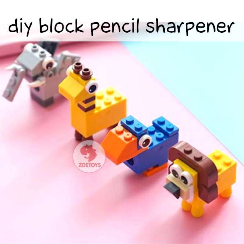 Jual Zoetoys DIY Block Pencil Sharpener | Rautan Pensil Puzzle Lego ...