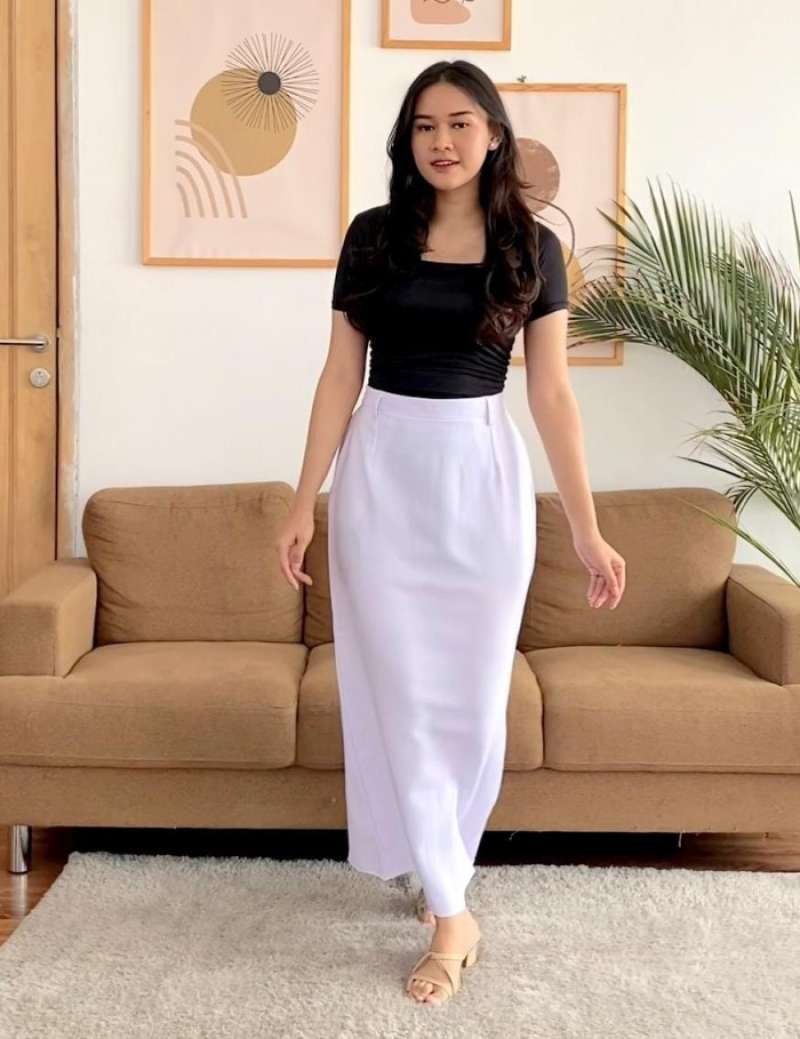 Promo Rok Panjang Span Jumbo, Rok Kerja hitam, Rok Kerja Panjang - S ...