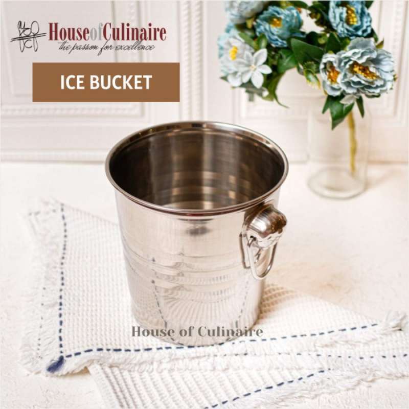 Promo Ice Bucket 3 Liter Tempat Wadah Es Batu Ember Stainless Steel ...