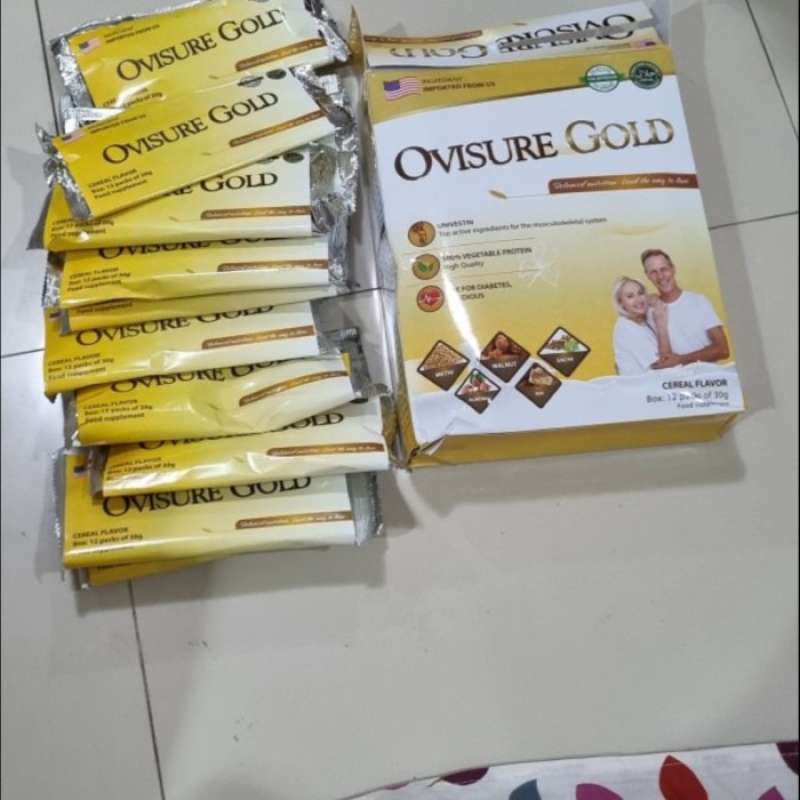 Jual New Susu Ovisure Gold Original 1 Box Isi 12 Sachet- Kesehatan ...
