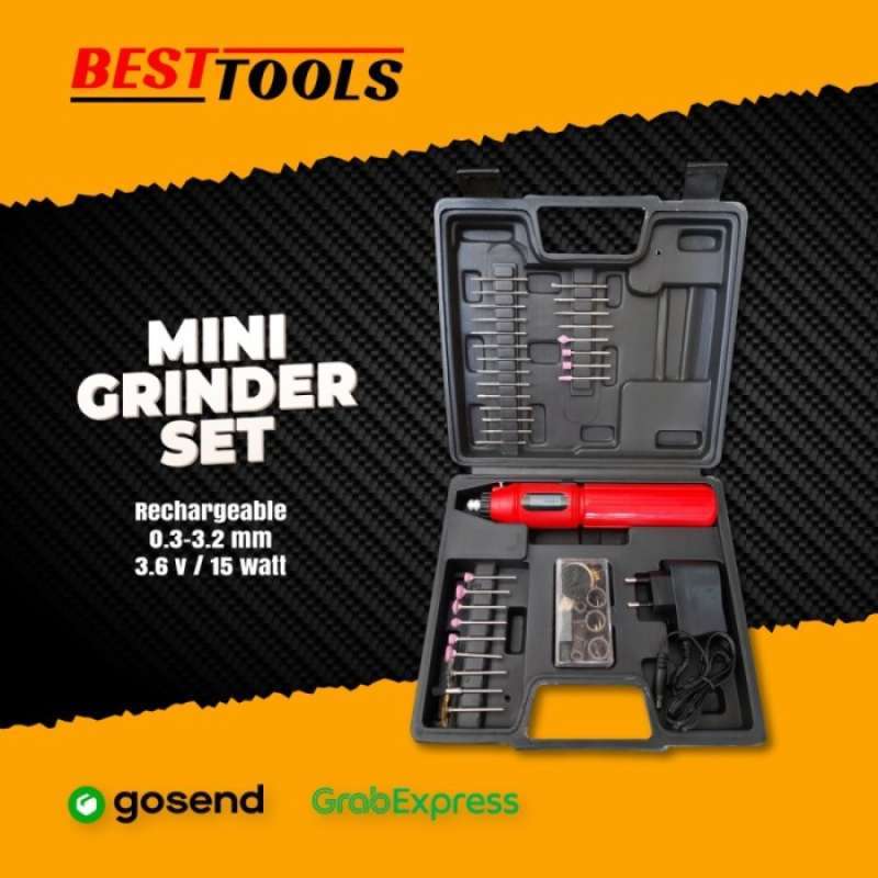 Promo Grinder Mini Listrik Cordless Bor Mini Set 3 Kecepatan Grinding ...