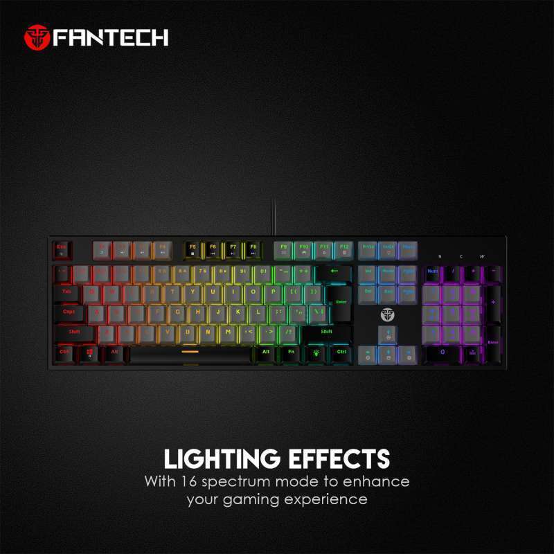 Jual Fantech ATOM MK886 RGB Keyboard Gaming Mechanical Full Size - Abu ...
