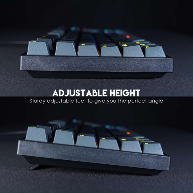 Jual Fantech ATOM MK886 RGB Keyboard Gaming Mechanical Full Size - Abu ...