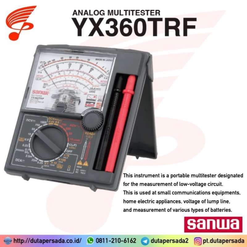 Promo Garansi 1th Sanwa YX360TRF Analog Multimeter YX-360 TRF Multi ...