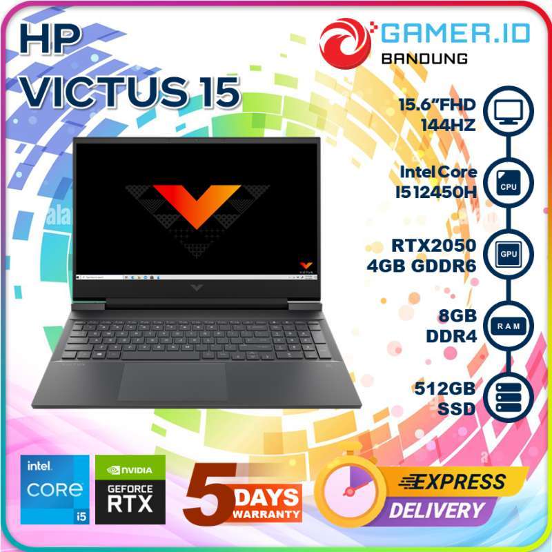 Jual HP Victus 15 I5 12450H RTX2050 8Gb 512Gb 15.6FHD IPS 144Hz Blit di ...