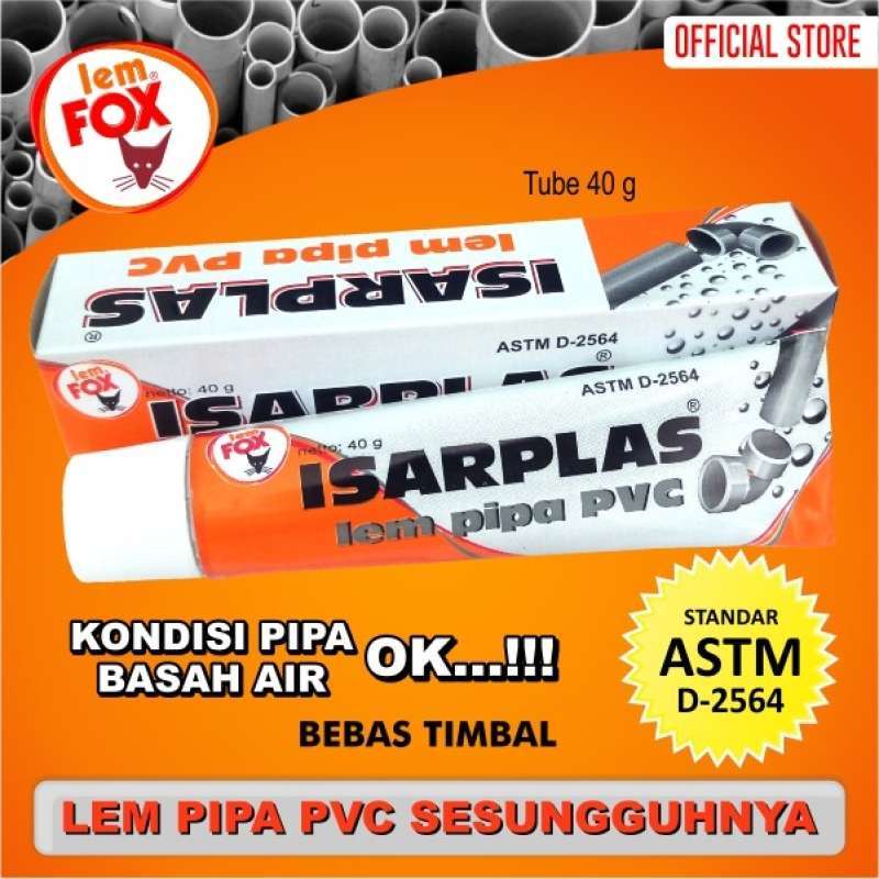 Promo Lem Isarplas Tube 40g Lem Pipa PVC Original Diskon 36% di Seller Lem Fox Official Store ...