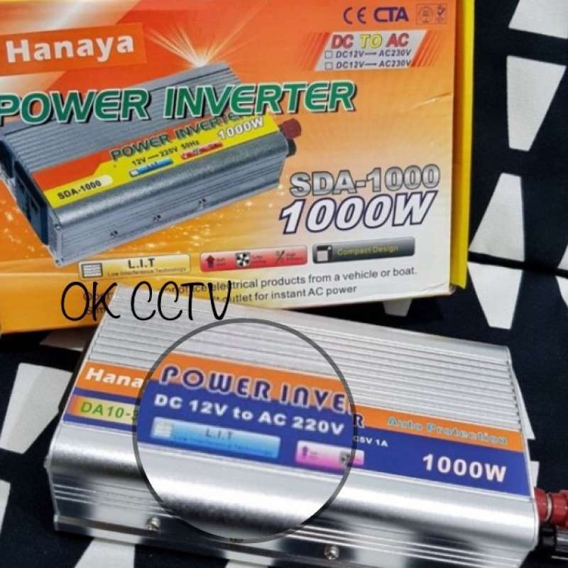 Promo Power Inverter SDA-1000 HANAYA DC 12v to AC 220v 1000w Diskon 23% di Seller Rhmd ...