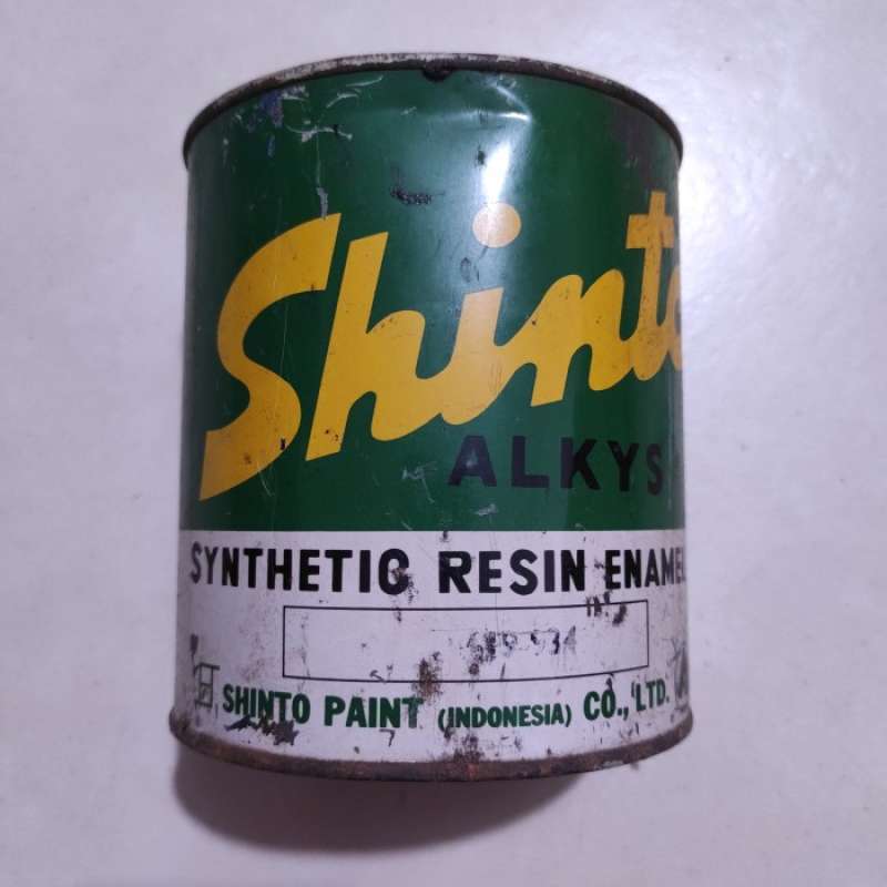 Promo Shinto Japan Cat Kayu Cat Besi Mengkilap Cat Minyak 1 Liter - Abu ...