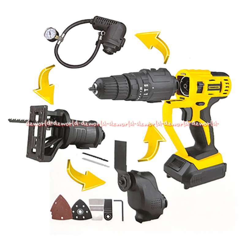 Jual Krisbow Cordless Multi Head Ircmh01 Alat Mesin Bor Tanpa Kabel ...