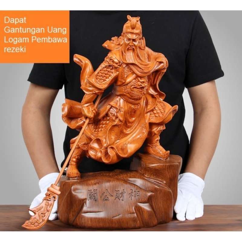 Promo New Patung Dewa Guan Gong Kuankong Kwankong Style Kayu 45Cm ...