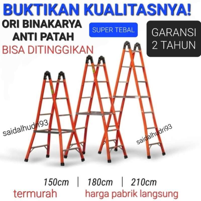 Promo Tangga Lipat Super Tebal Ori Binakarya Anti Patah Diskon 23% di ...