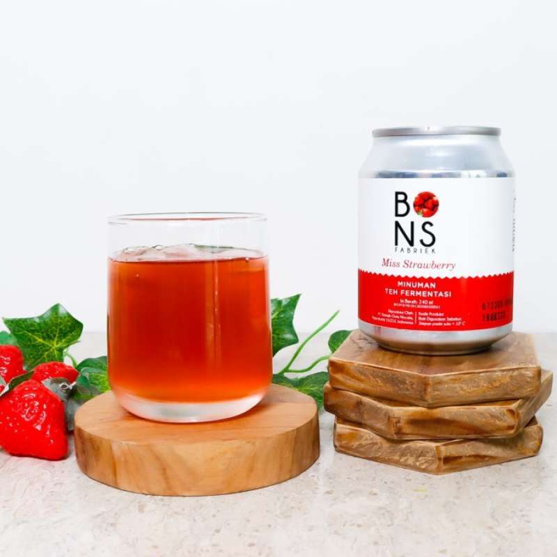 Jual BONS FABRIEK Kombucha Miss Strawberry Sparkling Teh Fermentasi 250 ...