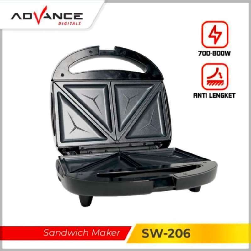 Promo Alat Pemanggang Roti Sandwich Maker Toaster Advance Sw206 Garansi ...
