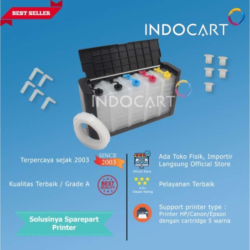 Promo (**) Indocart Ink Tank Modif-Tabung Infus 5W Hitam Printer L1300 ...