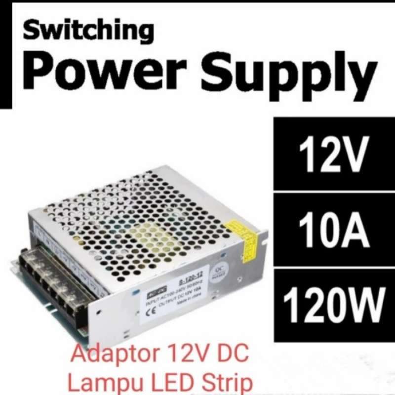 Promo PROMO - POWER SUPPLY 12V/ 10A TRAFO ADAPTOR 12V/ 10A LAMPU STRIP LED - 12v/100w Ory Diskon ...