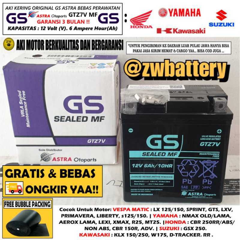Promo Aki Motor Yamaha AEROX-NMAX GS ASTRA GTZ7V Aki Kering GARANSI ...