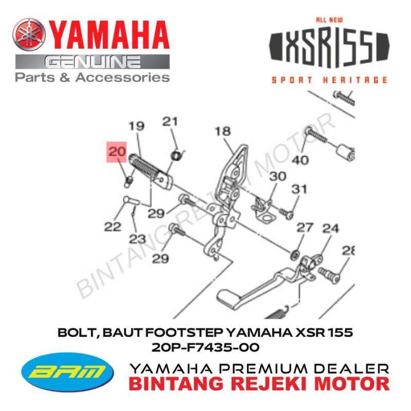 Baut Footstep Motor Yamaha 🔥 Original & Harga Terbaru Mei 2026