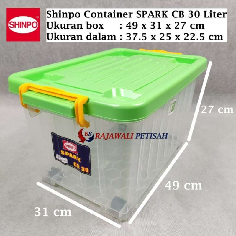 Promo SHINPO SPARK CB 30 Liter | Container Box Plastik Roda Transparan Diskon 33% di Seller ...