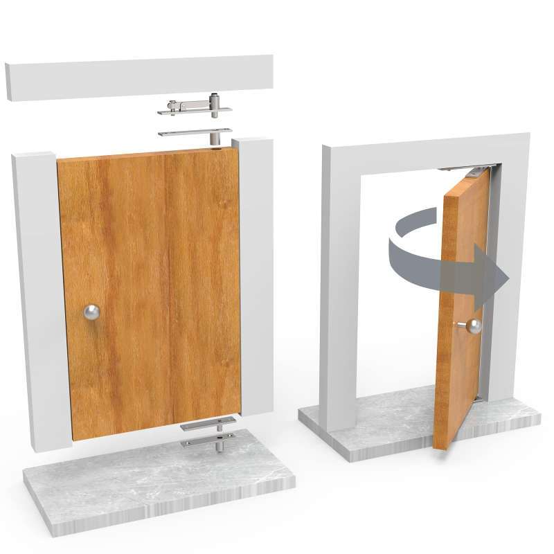 Promo Engsel Pivot Atas Dan Bawah / Engsel Pintu Ayun Stainless 304 ...