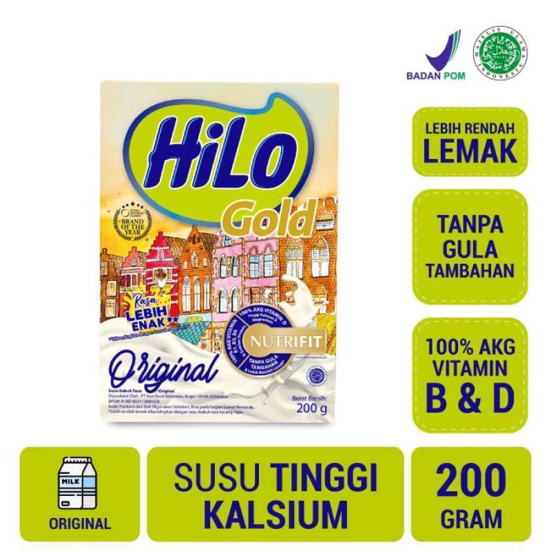 Jual Hilo Gold 200gr-Susu Tinggi Kalsium Rendah Lemak 200gr - Vanila di ...
